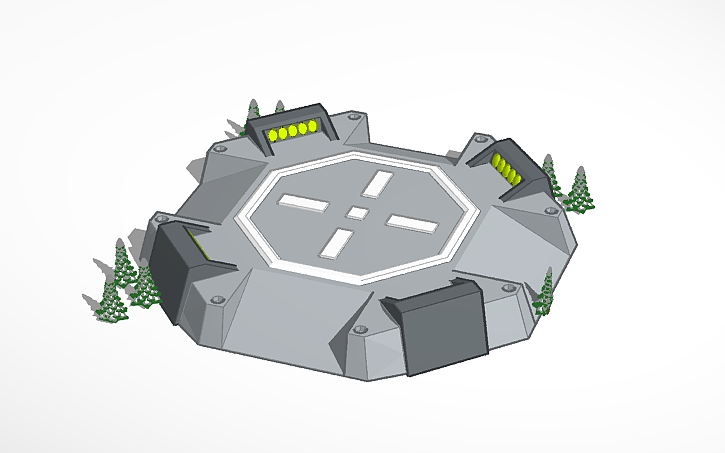3D design Landing pad - Tinkercad