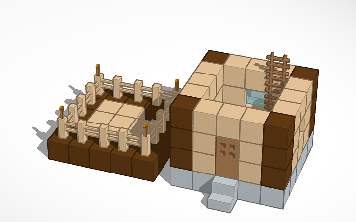 3D design Minecraft Villager House - Tinkercad