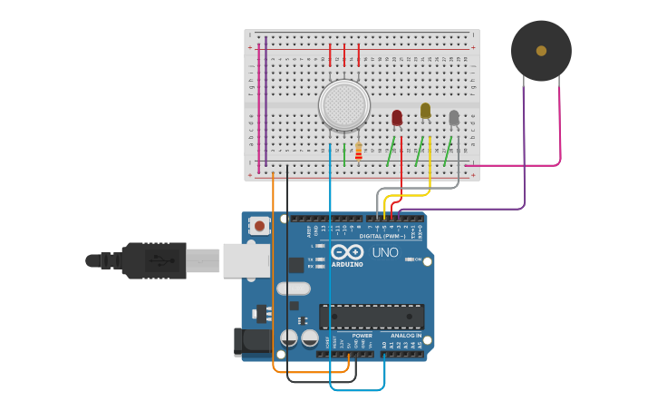Circuit design GAS Sensor 62711316 | Tinkercad