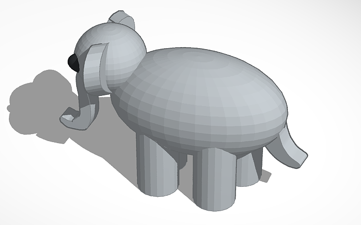 3D design elephant | Tinkercad