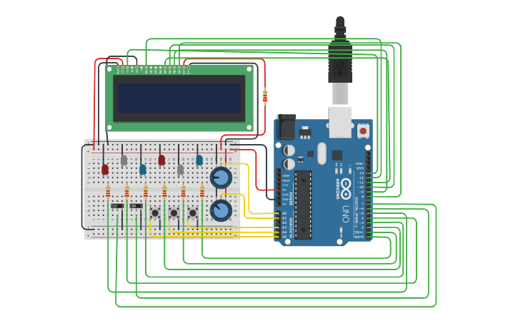 Circuit design chenillard | Tinkercad