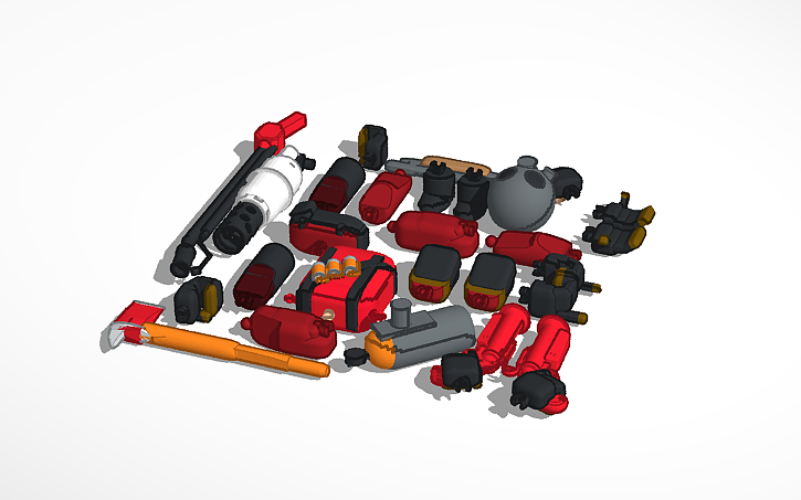 3D design Pyro Team fortress 2 action figure - Tinkercad