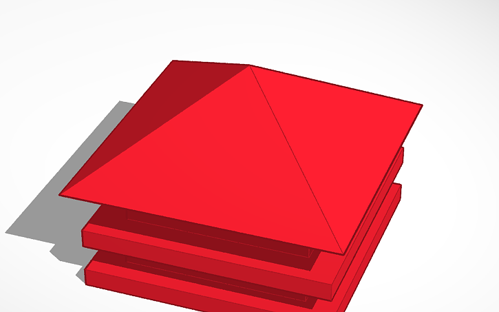 3D design 30mm square tube cap - Tinkercad
