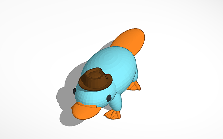 3D design Realistic Perry The Platypus - Tinkercad