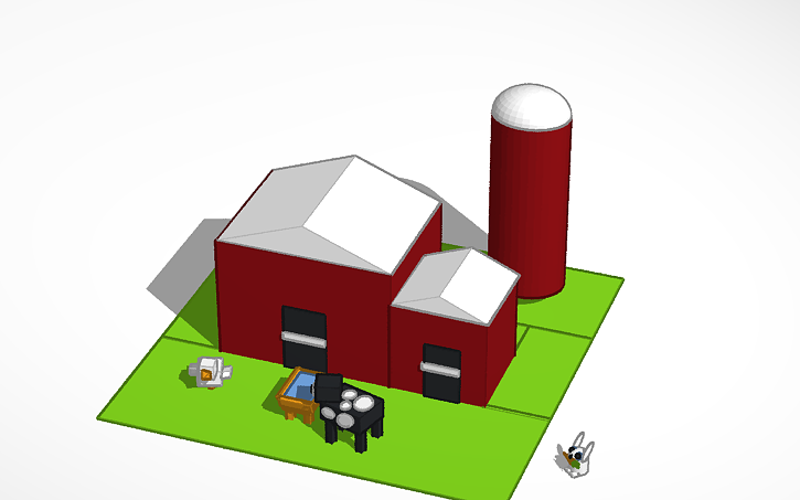 3D design Copy of Cow's Farm #building - Tinkercad