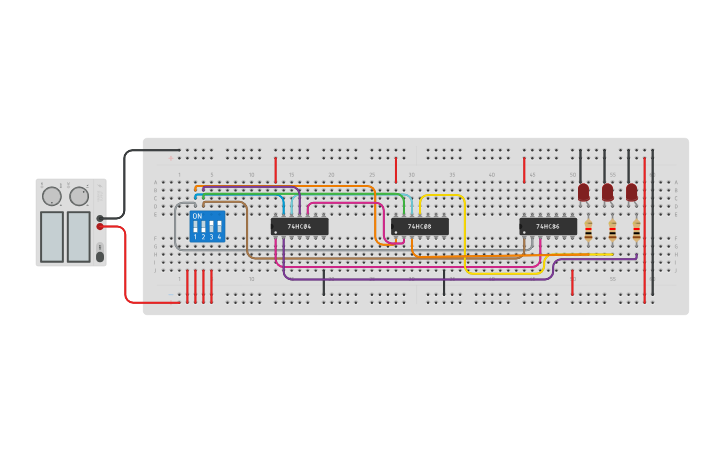 Circuit Design 1 Bit Magnitude Comparator Tinkercad