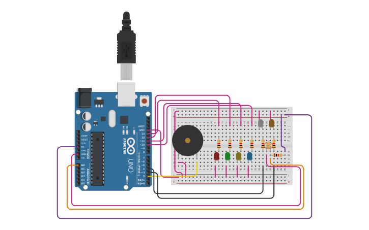 Circuit Design Photoresistor Tinkercad