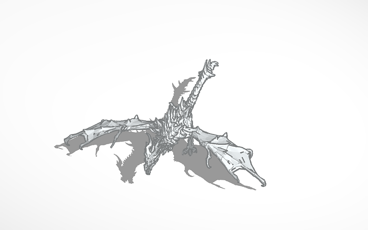 3D design Alduin Skyrim Dragon - Tinkercad
