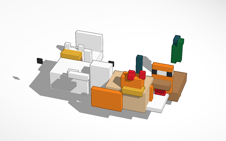 3D design Copy of Minecraft Chicken, Rooster, & Chick (SWIP) | Tinkercad