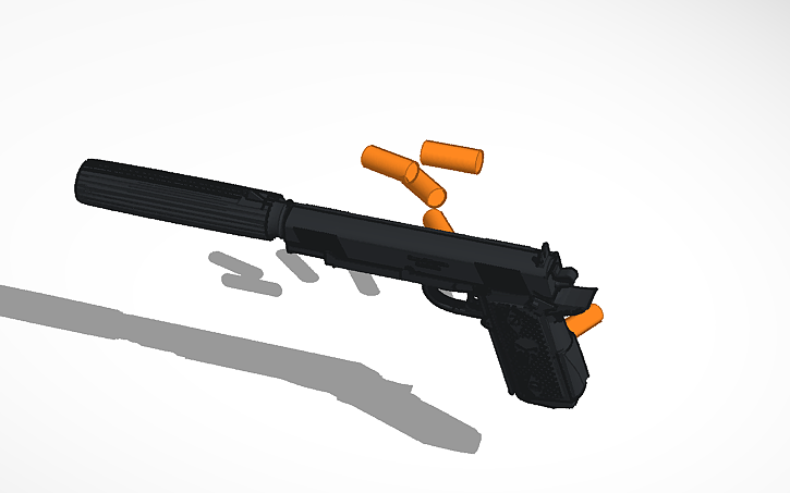 3D design gun - Tinkercad