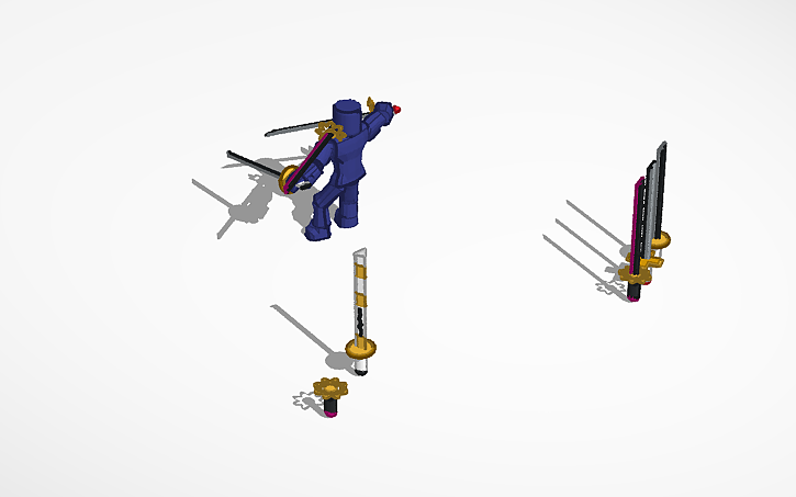 3D design blox fruits true triple katana - Tinkercad