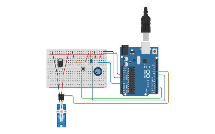 Circuit design Windshield Wiper (with Washer mode) - Tinkercad