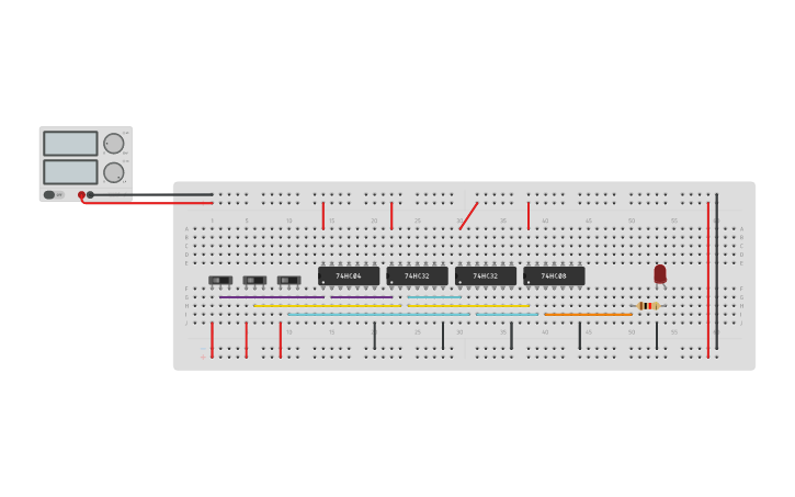 Circuit design Combinational Circuit - Tinkercad
