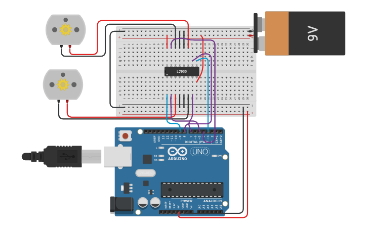Circuit design DC MOTOR CONTROL USING SERIAL - Tinkercad
