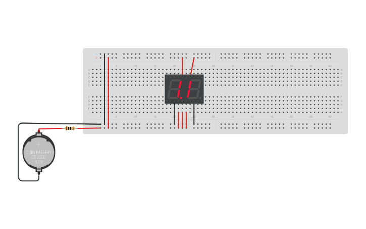 Circuit design seven segment - Tinkercad