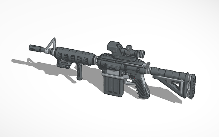 3D design DORTAR-X1A - Dark Ops "Raven" Tactical Assault Rifle | Tinkercad