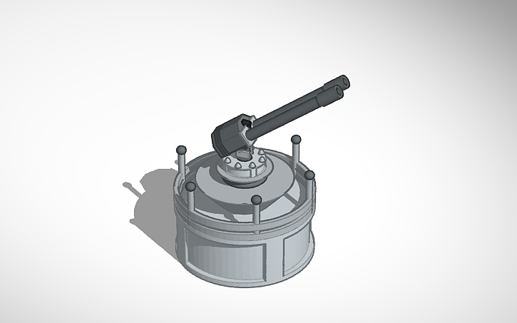 3D design Anti-Aircraft Gun Turret - Tinkercad