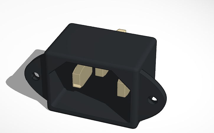 3D design 230V Power Terminal - Tinkercad