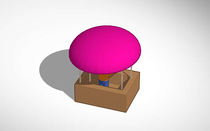 3D design hot air balloon - Tinkercad