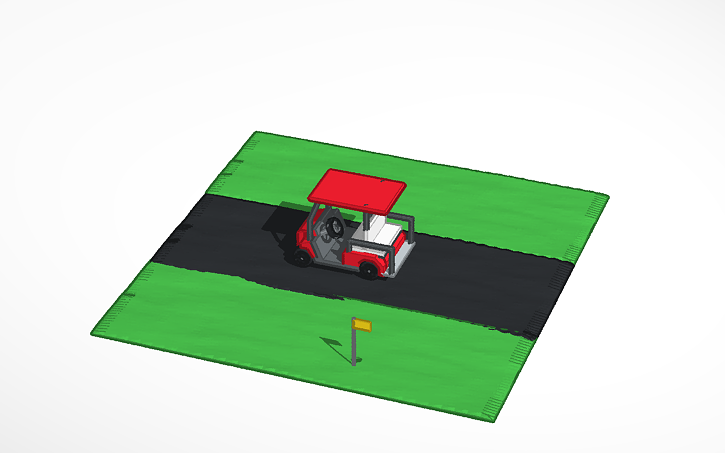 3D design Golf cart - Tinkercad