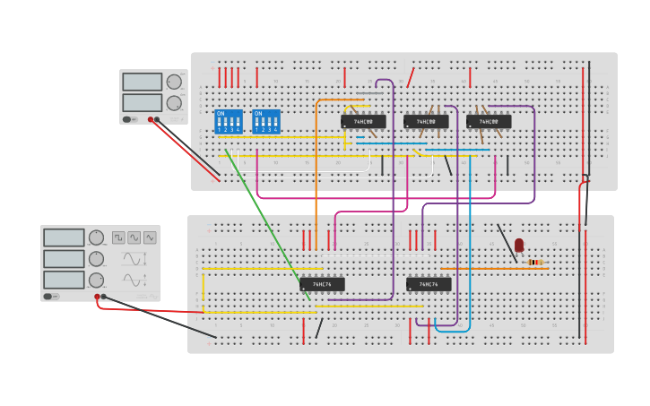 Circuit design Exp 10: Parallel in Serial out shift register | Tinkercad