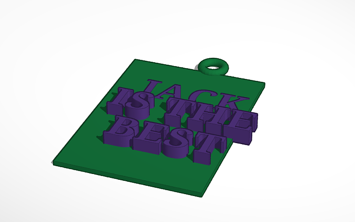 3D design Name tag | Tinkercad