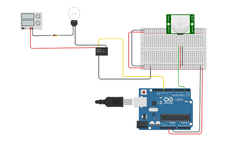 Circuit design Smart Light System - Tinkercad
