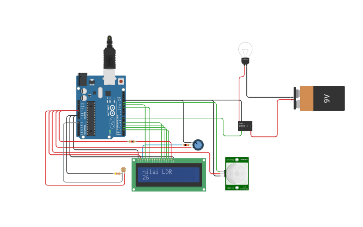 Circuit design Automatic Lamp | Tinkercad
