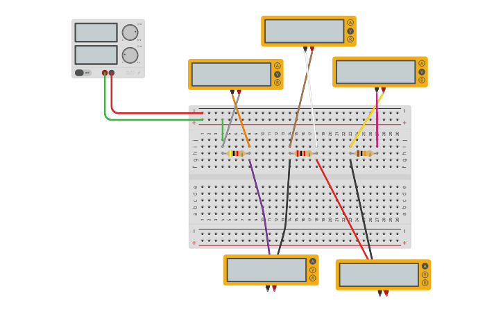 Circuit design circuito serie lab01 - Tinkercad