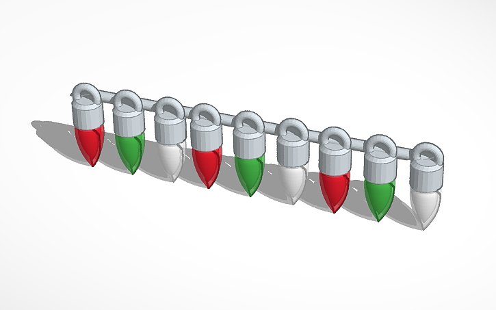 3D design Copy of Christmas Lights - Tinkercad