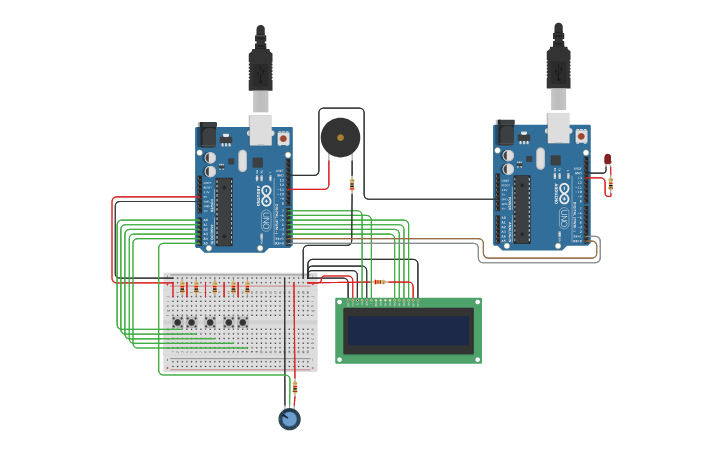 Circuit design Dice Roller - Tinkercad