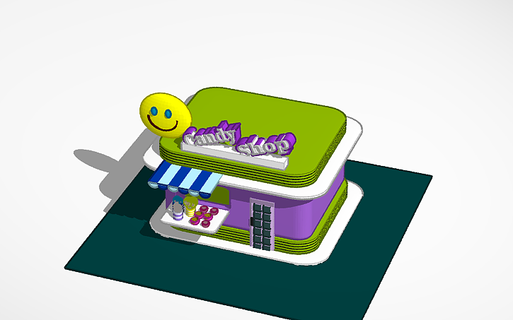 3D design Candy shop - Tinkercad