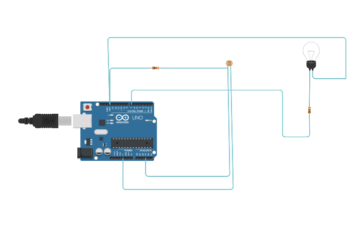Circuit design Light sensitive sensor - Tinkercad