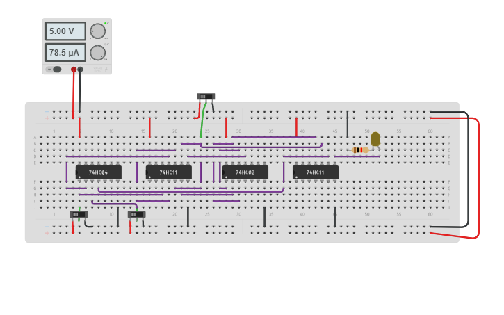 Circuit design BINARY CELL USING SR FLIP FLOP - Tinkercad