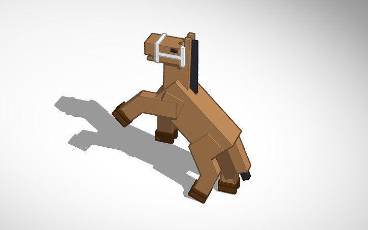 3D design Minecraft Horse - Tinkercad