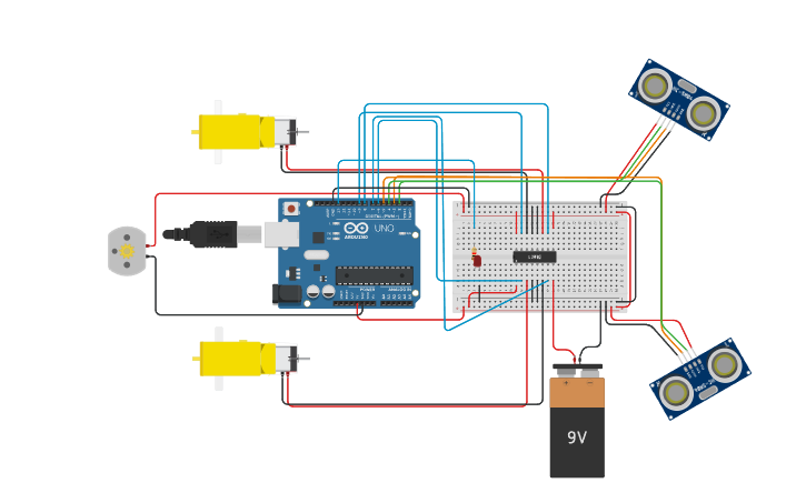 Circuit design Copy of ASPIRADORA version 2.0 - Tinkercad