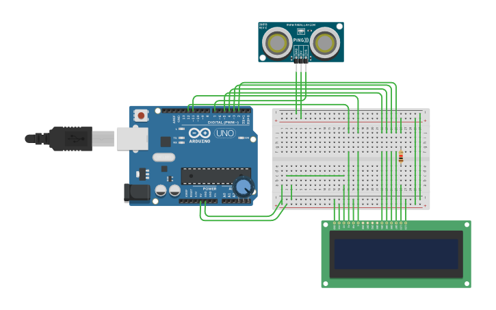 Circuit design Sensor Jarak TT 05-A | Tinkercad