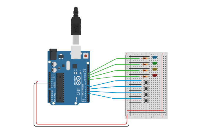 Circuit design washing machine example | Tinkercad