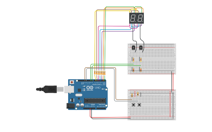 Circuit design TP04_TinkercadII_Ejercicio D - Tinkercad
