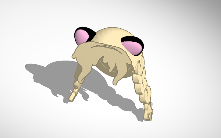 3D design Bear Braids - Tinkercad