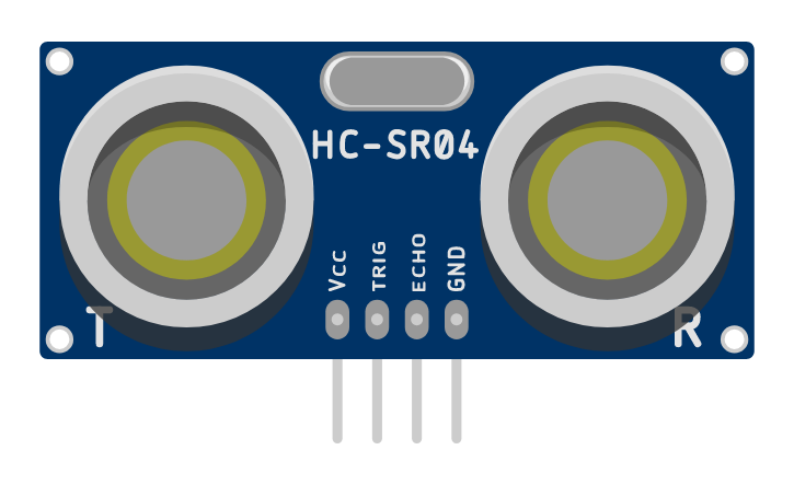 Circuit design hc-sr04 - Tinkercad