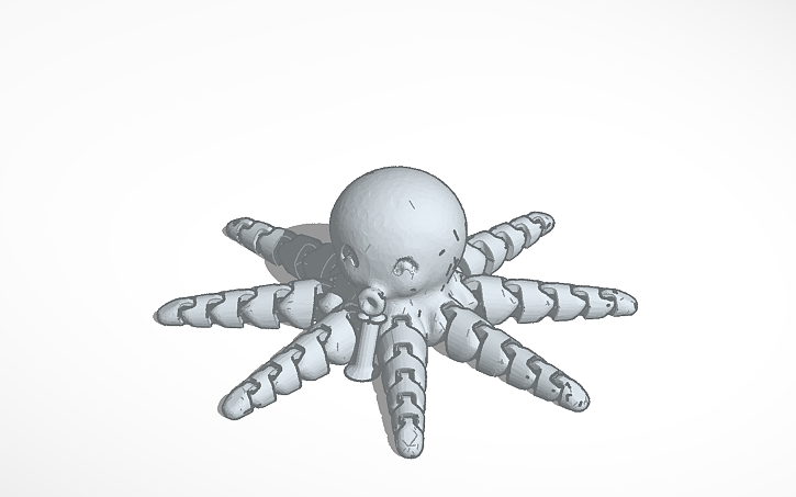 3D design 🐙Articulated octopus 🐙 - Tinkercad