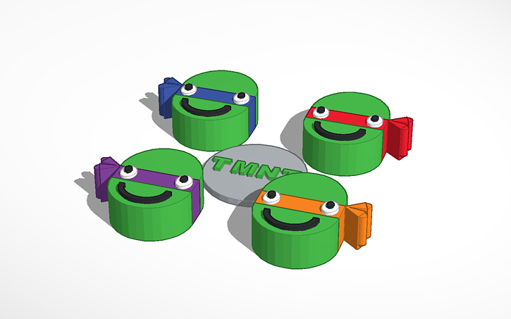 3D design Teenage Mutant Ninja Turtles - Tinkercad