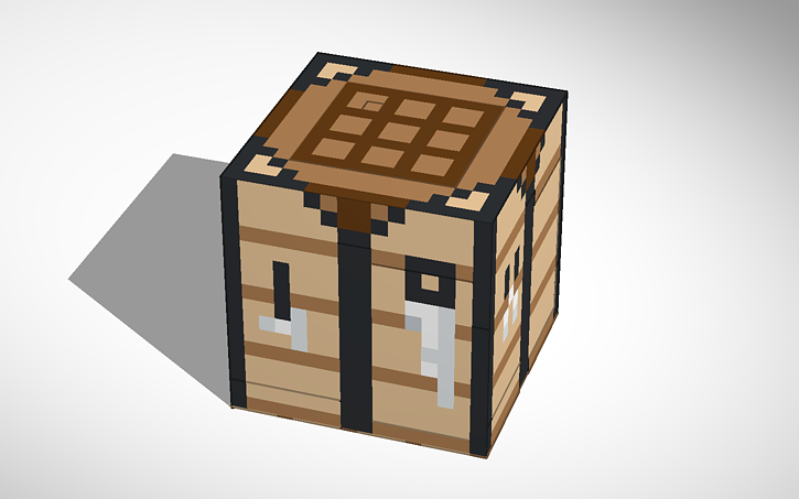 3D design mine craft crafting table - Tinkercad