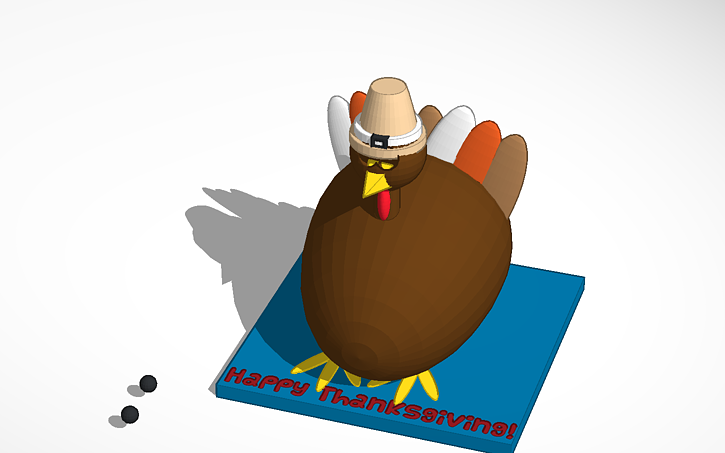 3D design Salimatou D_ Thanksgiving Turkey - Tinkercad