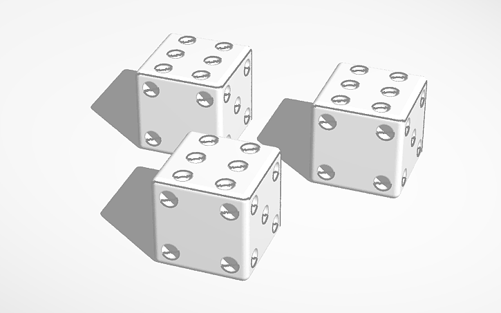 3D design Copy of Dice dice dice dice - Tinkercad