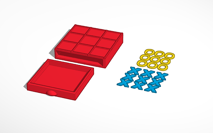 3D design tic tac toe - Tinkercad