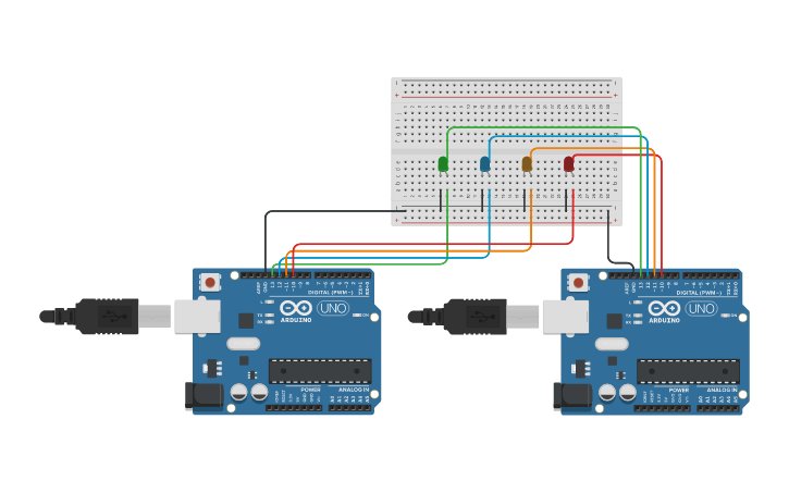Circuit Design Activity 4 Simulation Of The Spi Between 2 Arduino Uno Tinkercad 0166