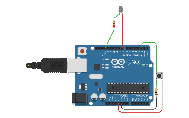 Circuit design Digital Read Serial Monitor - Tinkercad