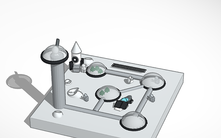 3D design Moon Base - Tinkercad